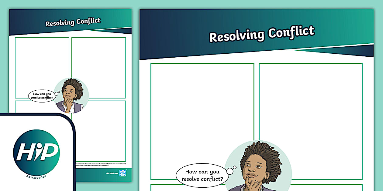 FREE! - HIP Psychology Resolving Conflict Activity Sheet