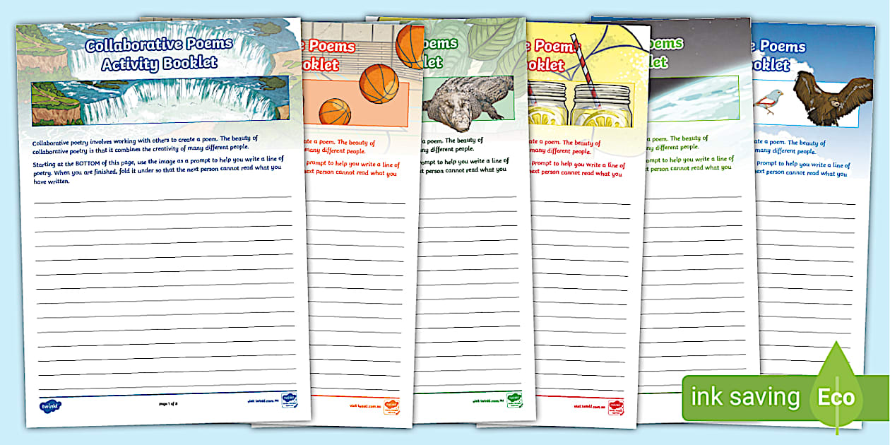 Collaborative Poems Activity Booklet (Teacher-Made) - Twinkl