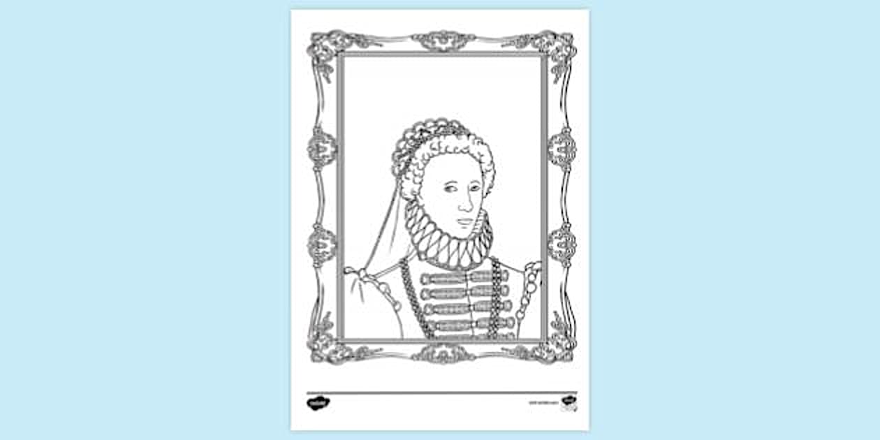 Elizabeth I Colouring Sheet | Twinkl Resources - Twinkl