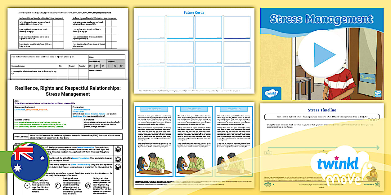 Year 6 RRRR Stress Management Lesson Pack (teacher made)