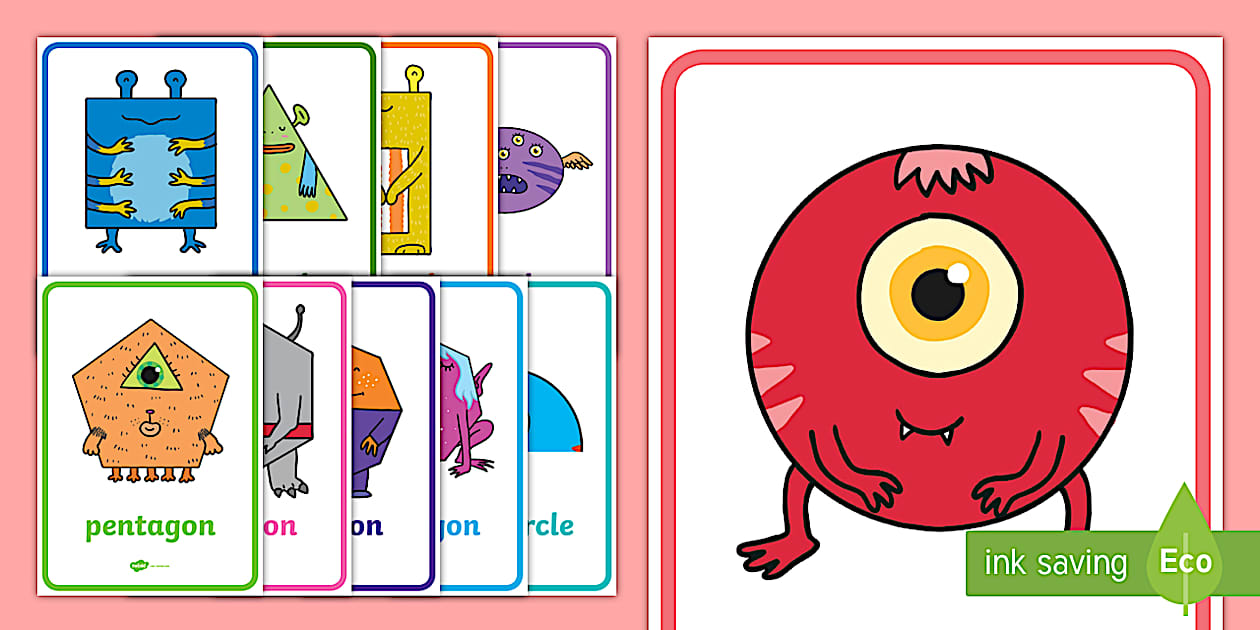 2D Shape Aliens Posters (teacher made) - Twinkl