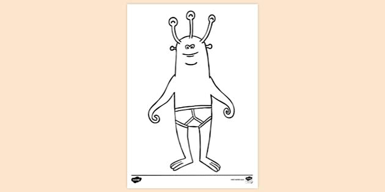 Alien Colouring Page | Colouring Sheets - Twinkl