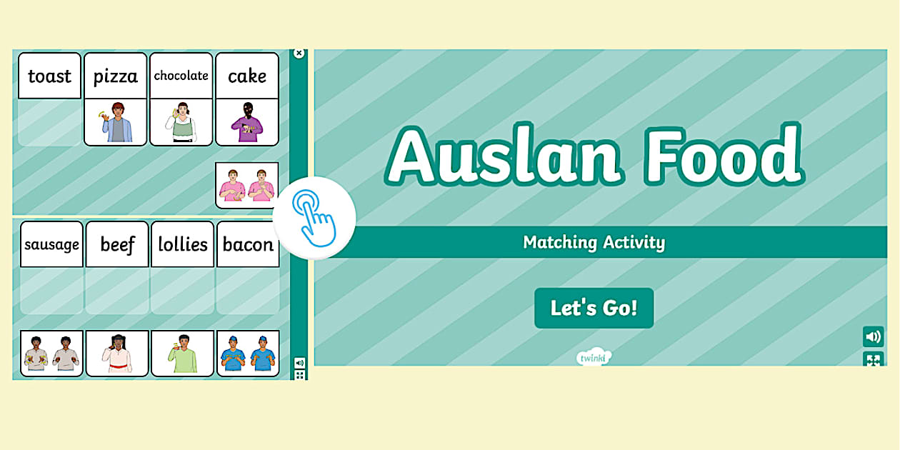Auslan Food Interactive Matching Activity (Teacher-Made)
