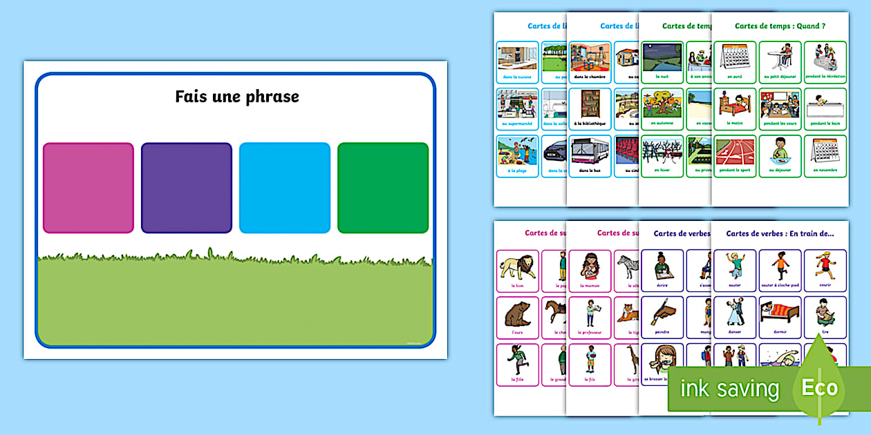 Jeu de construction de phrases - Construire une phrase