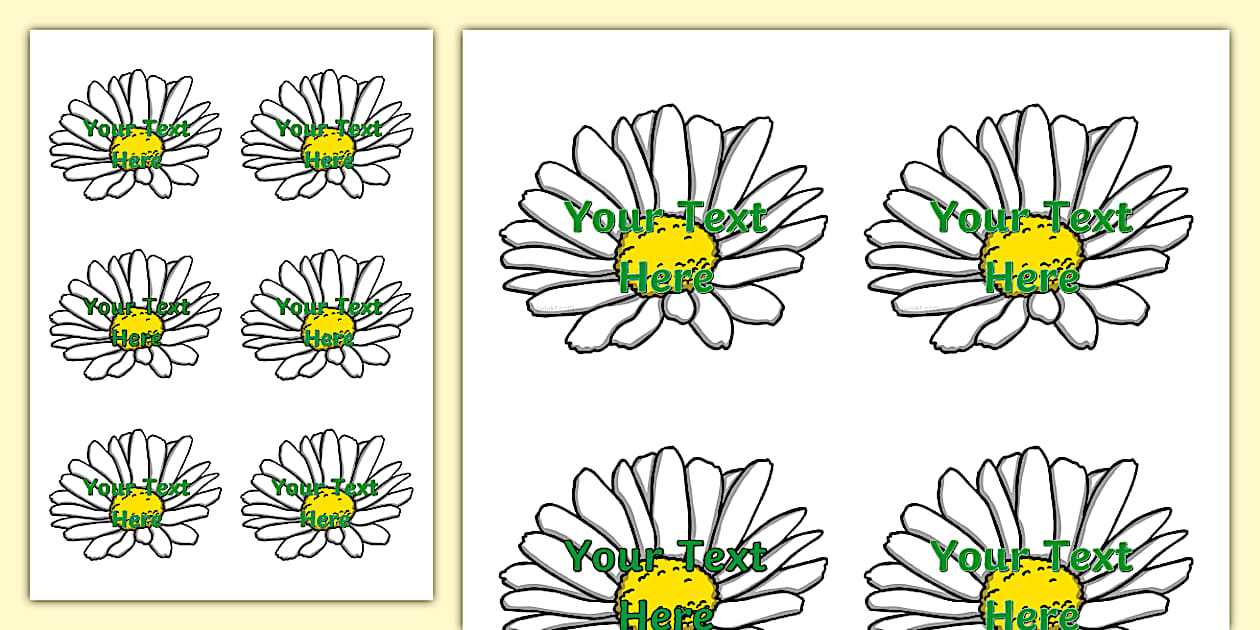 Editable Daisy Peg Labels (teacher made) - Twinkl