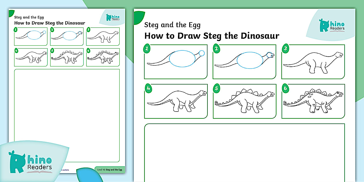 Level 4b Steg and the Egg: How to Draw Steg - Twinkl