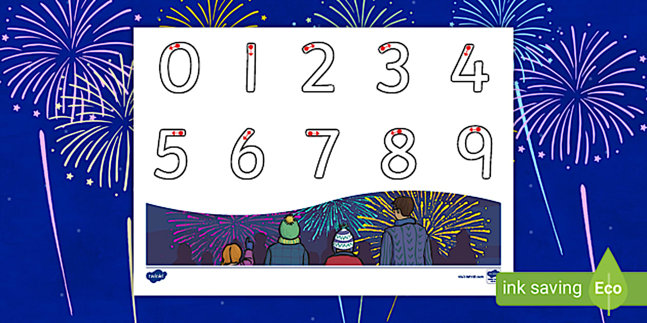 Bonfire Night Number Formation Worksheet (teacher made)