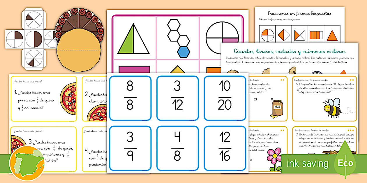 Paquete de recursos: Las fracciones (teacher made) - Twinkl