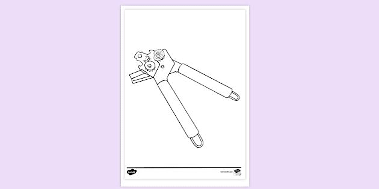 Tin Can Opener Colouring | Colouring Sheets (teacher made)