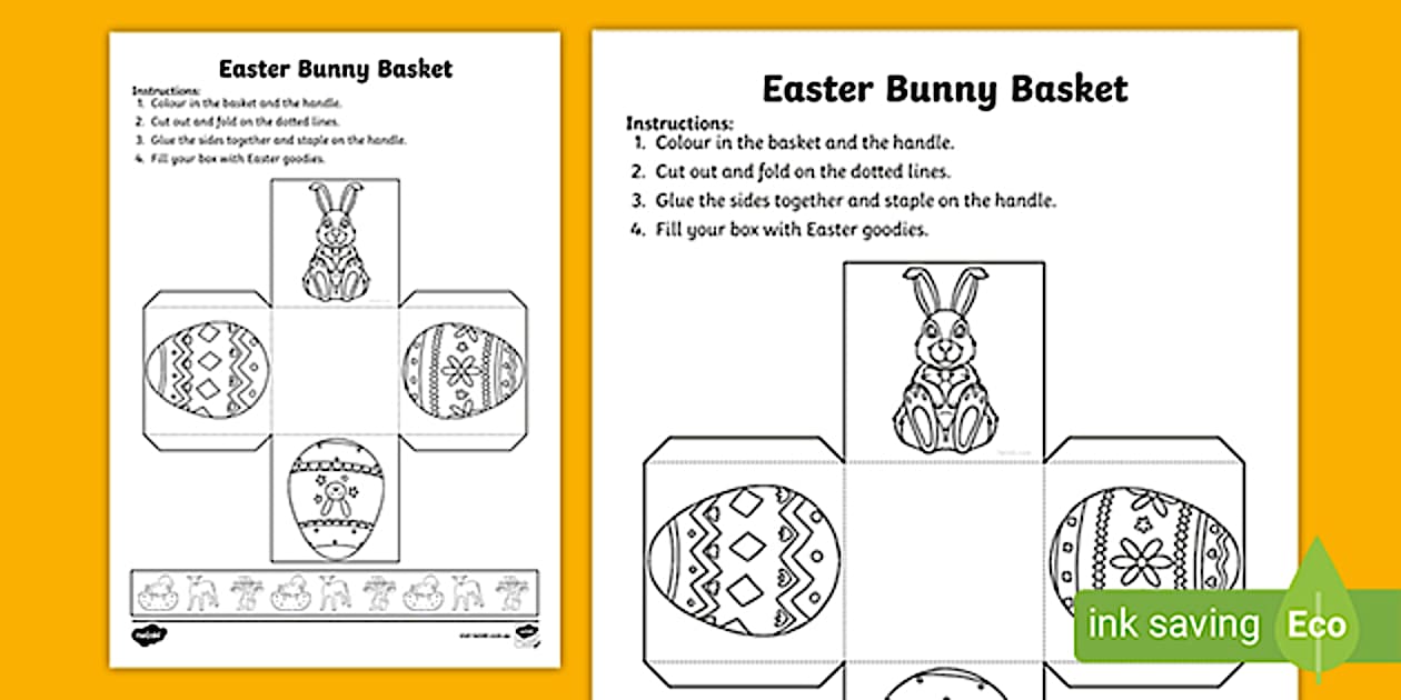 Easter Bunny Basket | Easter Crafts | Twinkl (teacher made)