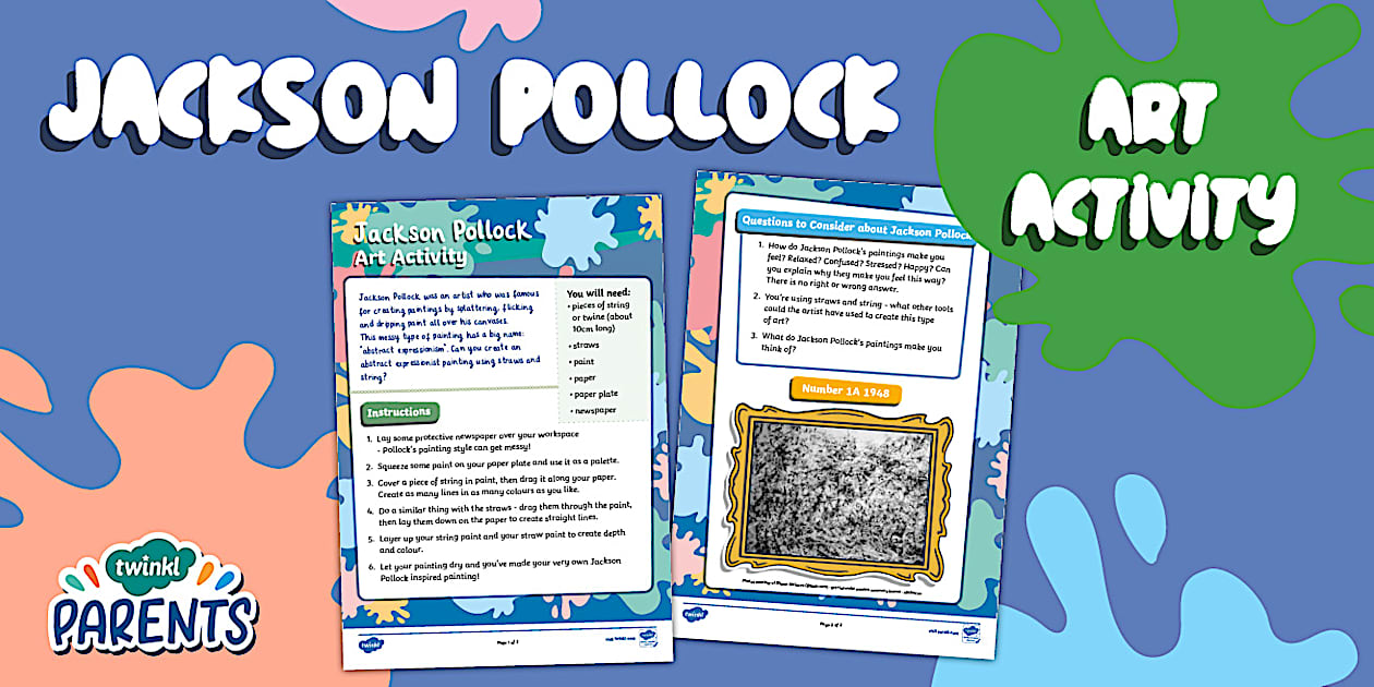 Jackson Pollock Art Activity - Twinkl