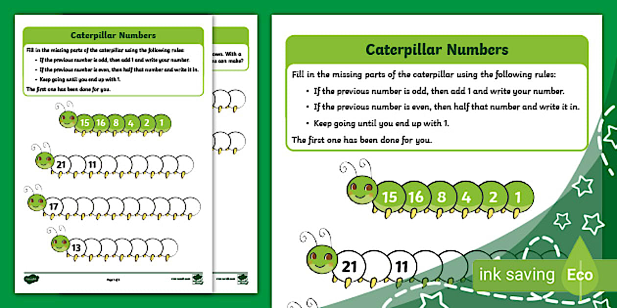 Caterpillar Numbers Maths Game (Teacher-Made) - Twinkl