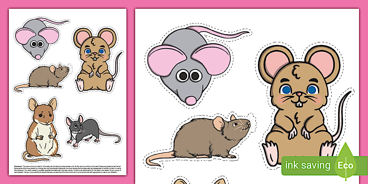 Mouse Clip Art Cut-Outs (teacher made) - Twinkl