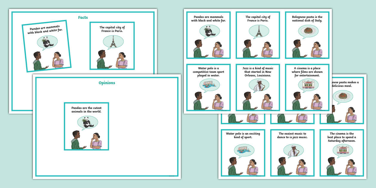 Fact or Opinion Sorting Cards (teacher made) - Twinkl