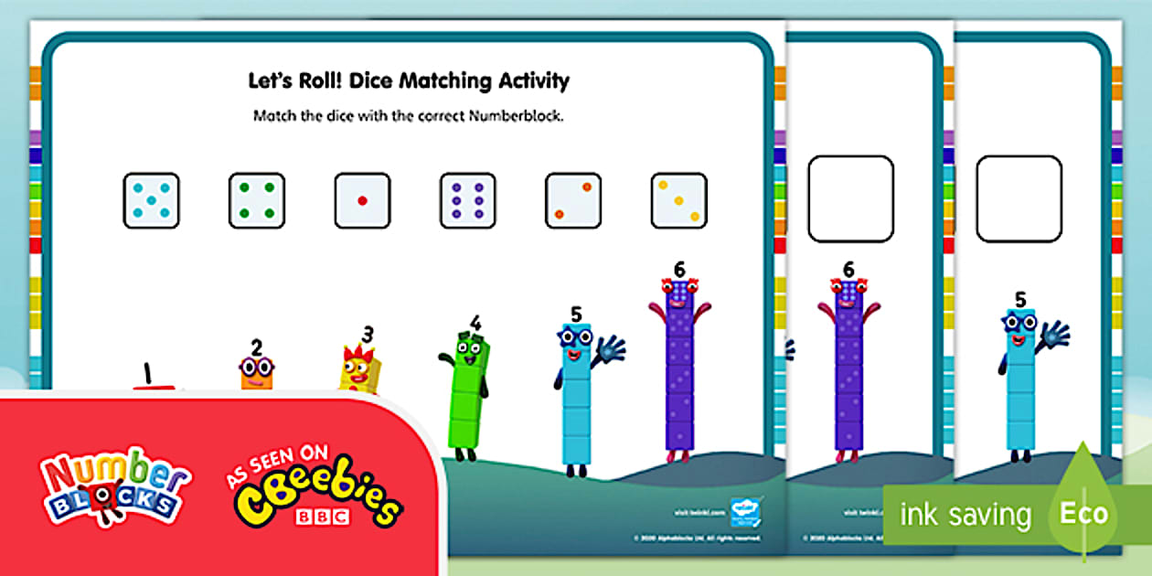 👉 Numberblocks 6 Dice Matching Activity | Twinkl - Twinkl