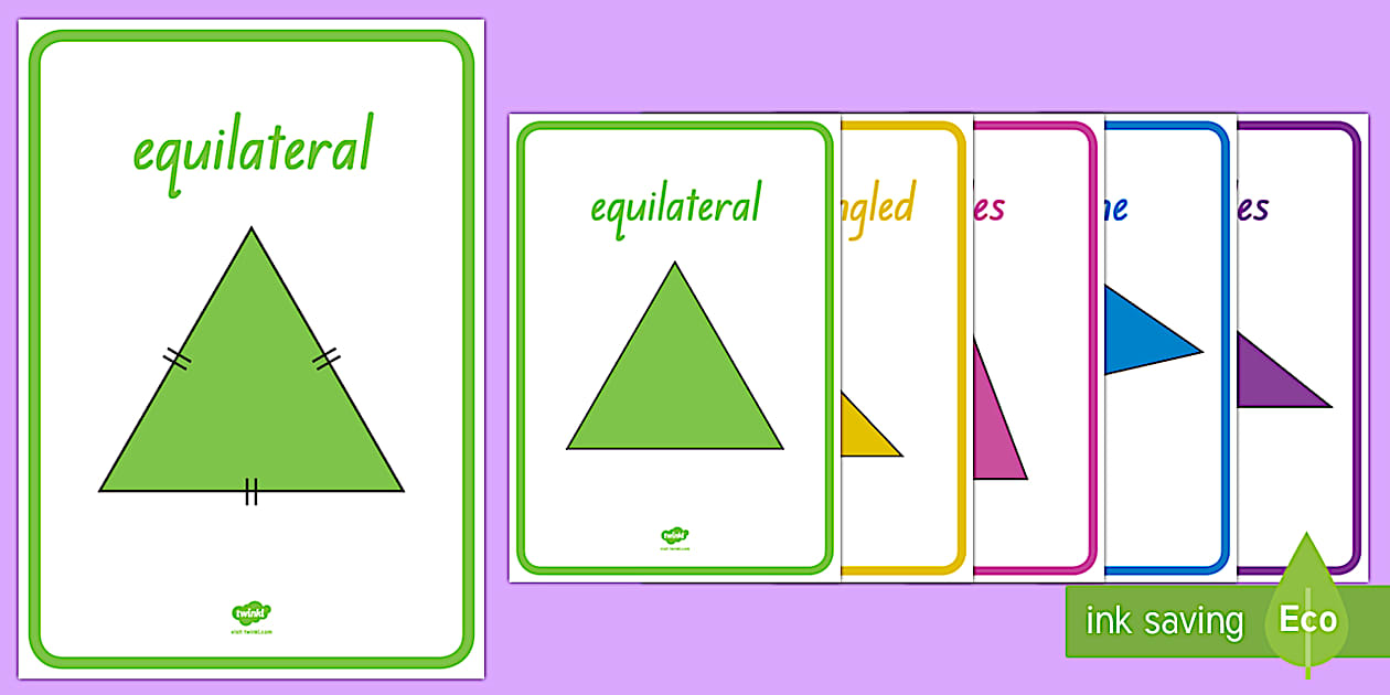 Higher Ability Types of Triangle Display Posters - Twinkl