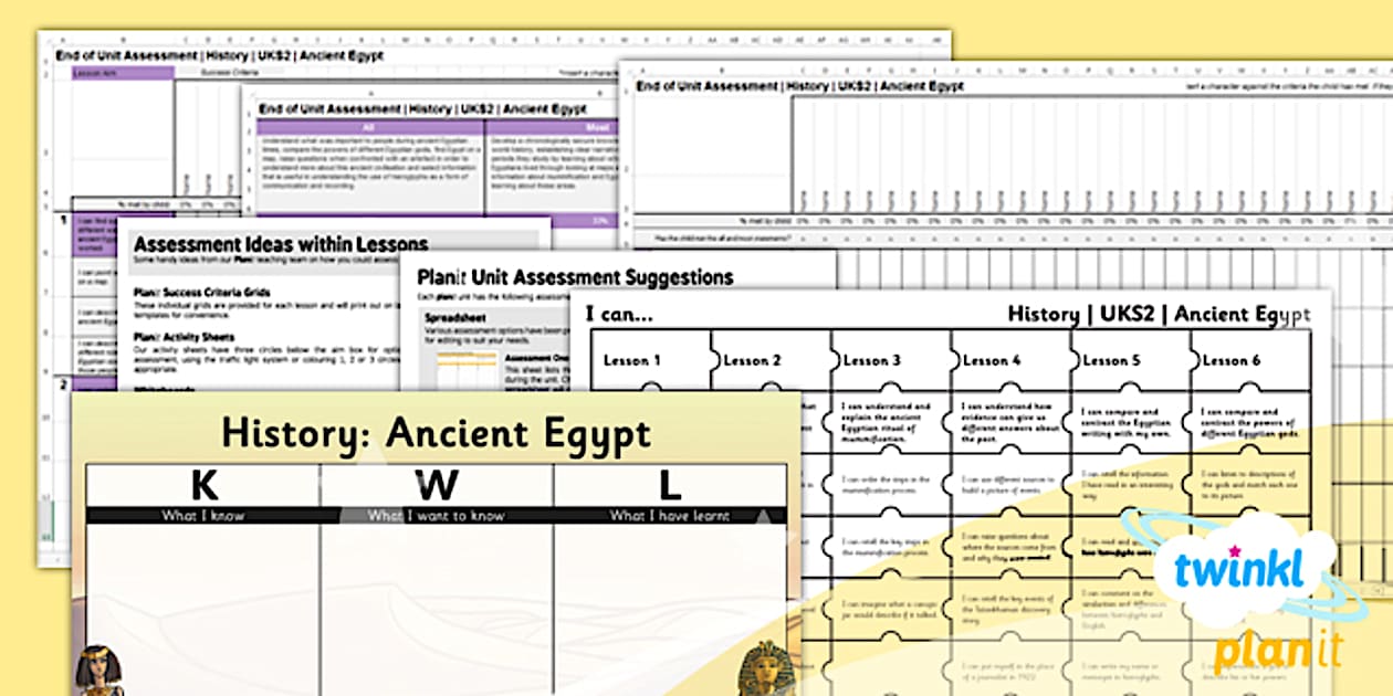 Ancient Egypt Assessment - UKS2 Unit Assessment Pack
