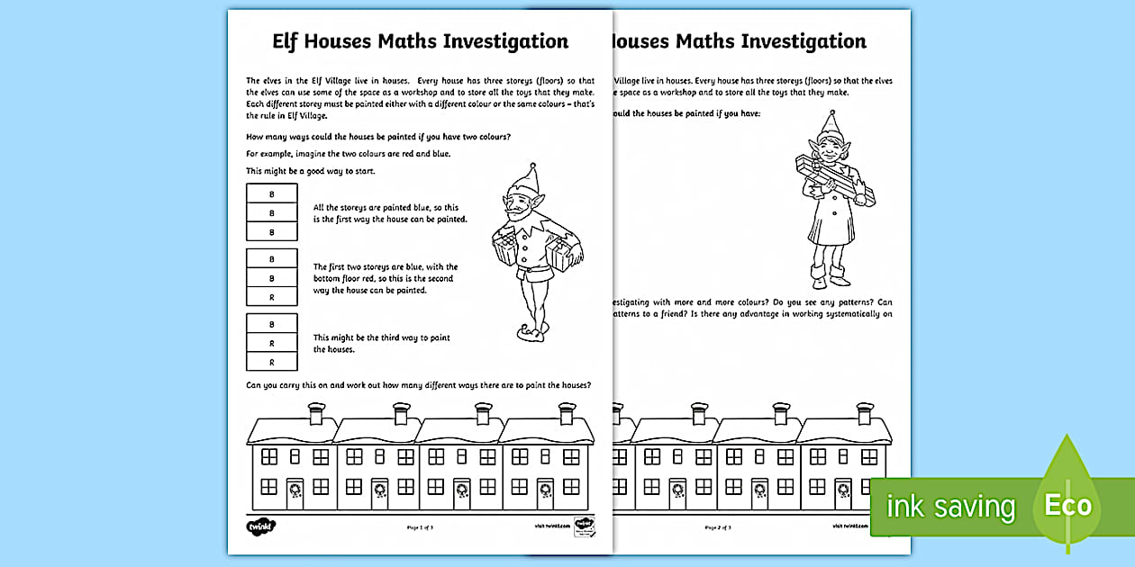 Elf-Themed Christmas Investigation Worksheet (teacher made)