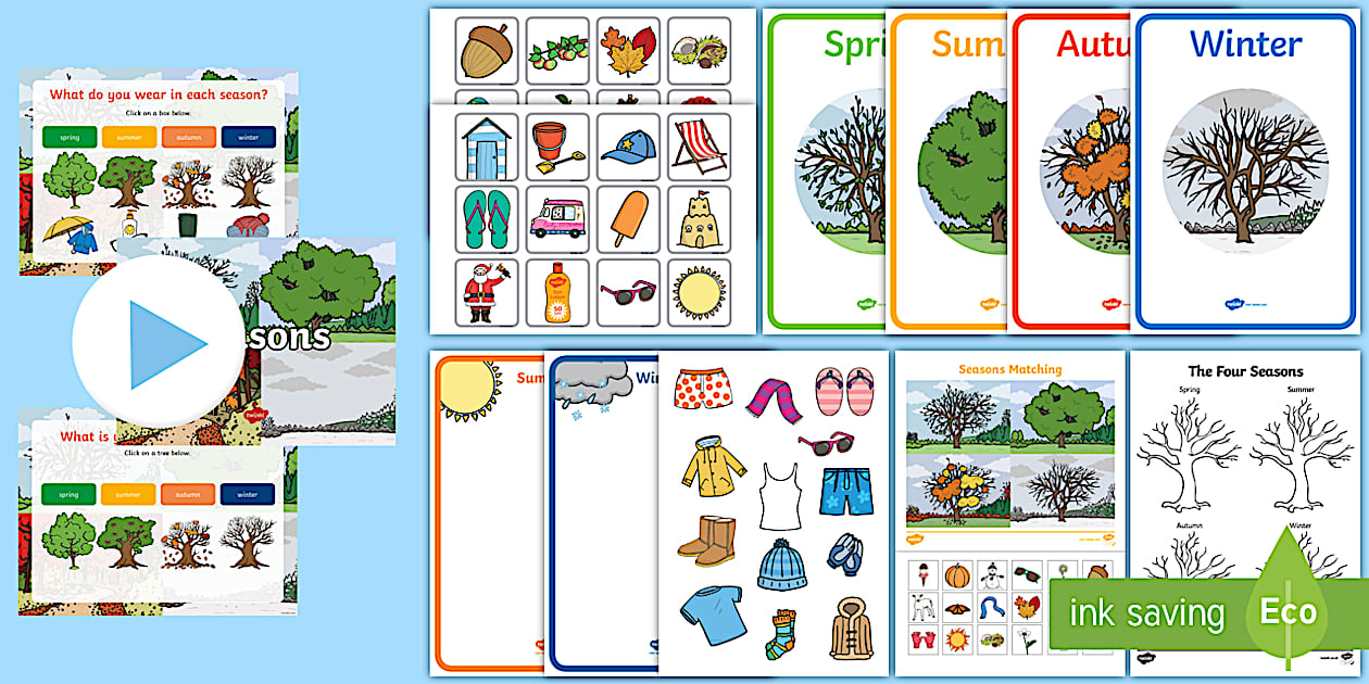 Seasons Activity Pack | Spring Writing Prompt Kindergarten