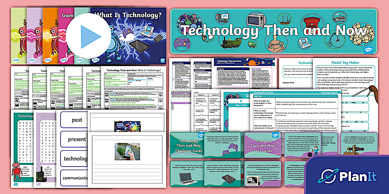 Year 2 HASS History Technology Then and Now For Kids