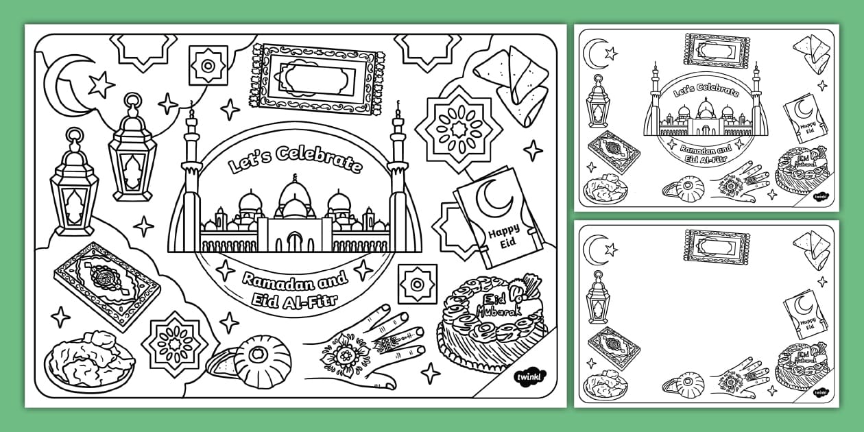 Let's Celebrate Ramadan and Eid Al-Fitr Doodle Pages