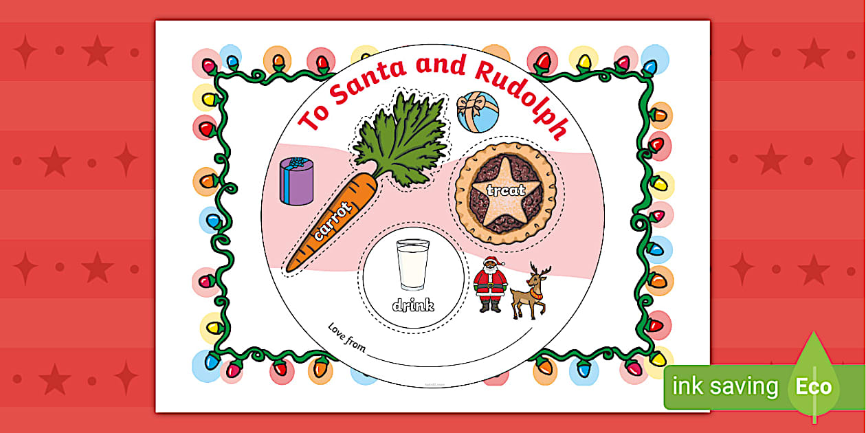 Christmas Eve Plate (teacher made) - Twinkl