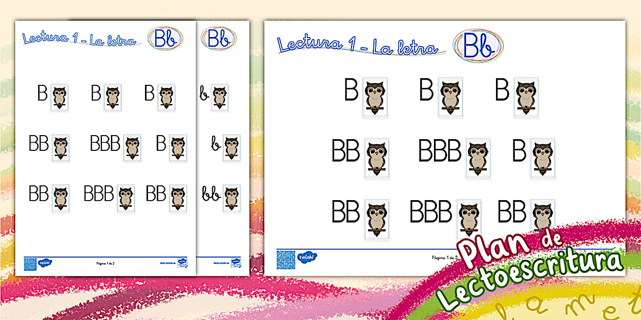 Plan de lectoescritura: La letra B - Lectura 1 - Twinkl