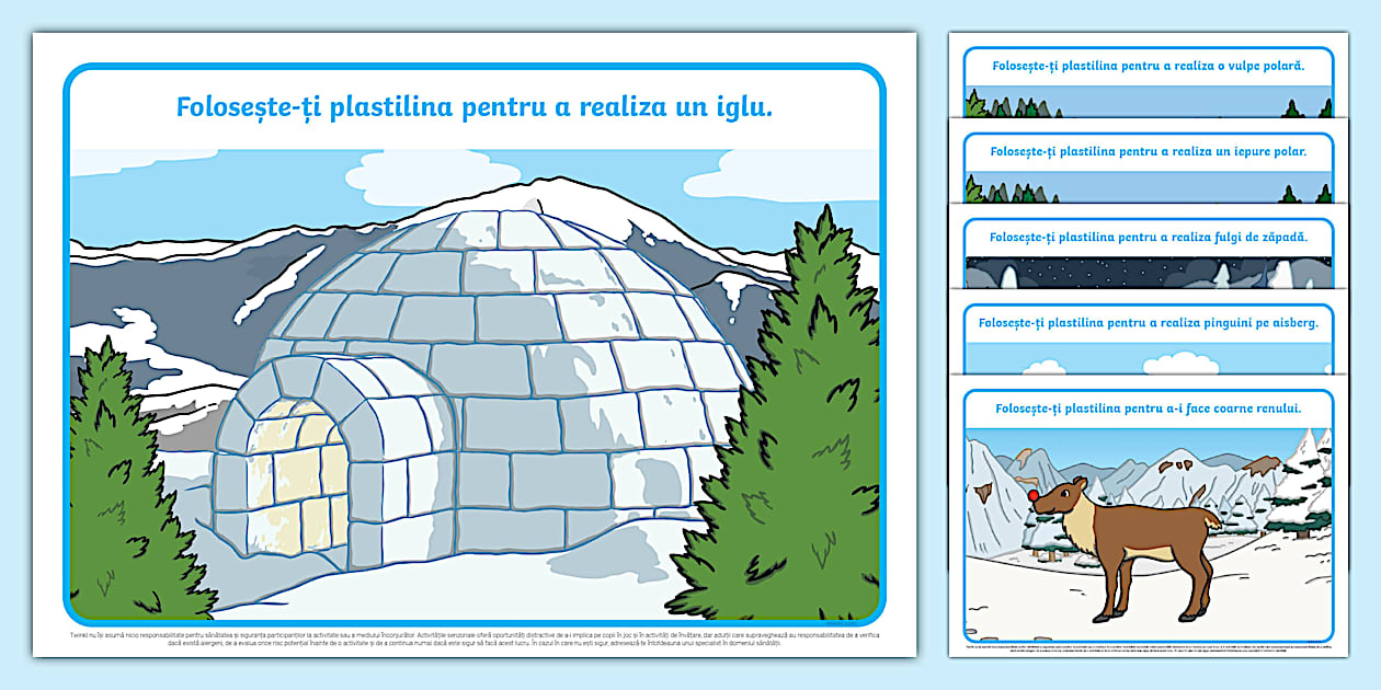 Regiunile polare – Planșete pentru modelaj cu plastilină