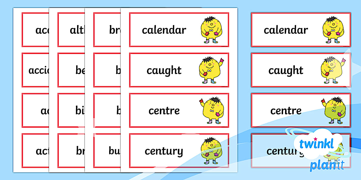 PlanIt English Additional Resources Y3/Y4 Statutory Spelling Word Cards