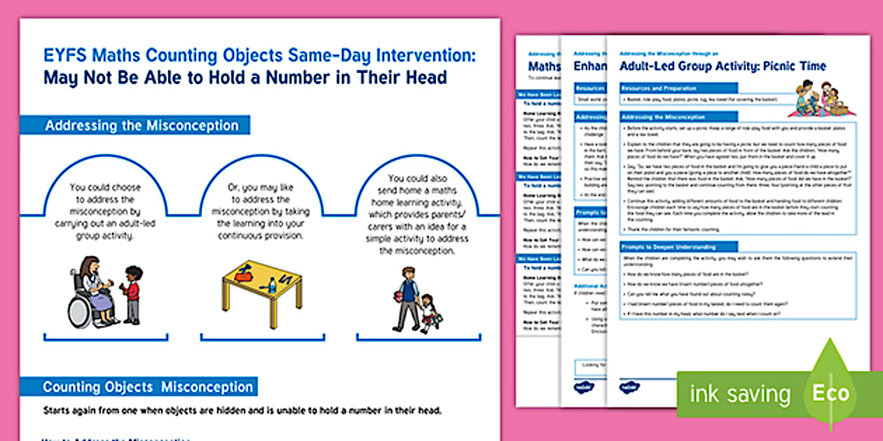 EYFS Maths Counting Objects Same-Day Intervention Plan