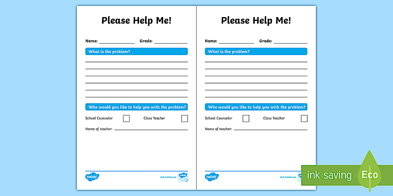 Please Help Me! Note to the Teacher (teacher made) - Twinkl