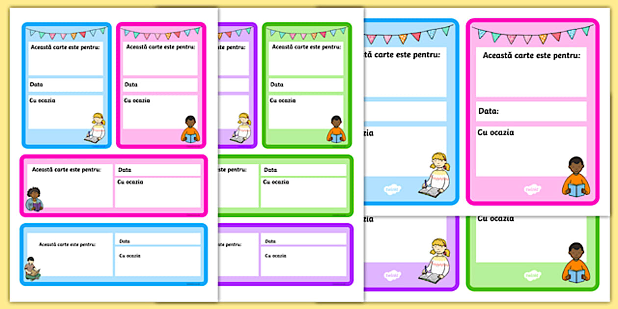 Carte în dar - Etichete - Etichetă pentru carte, Aceasta carte este pentru