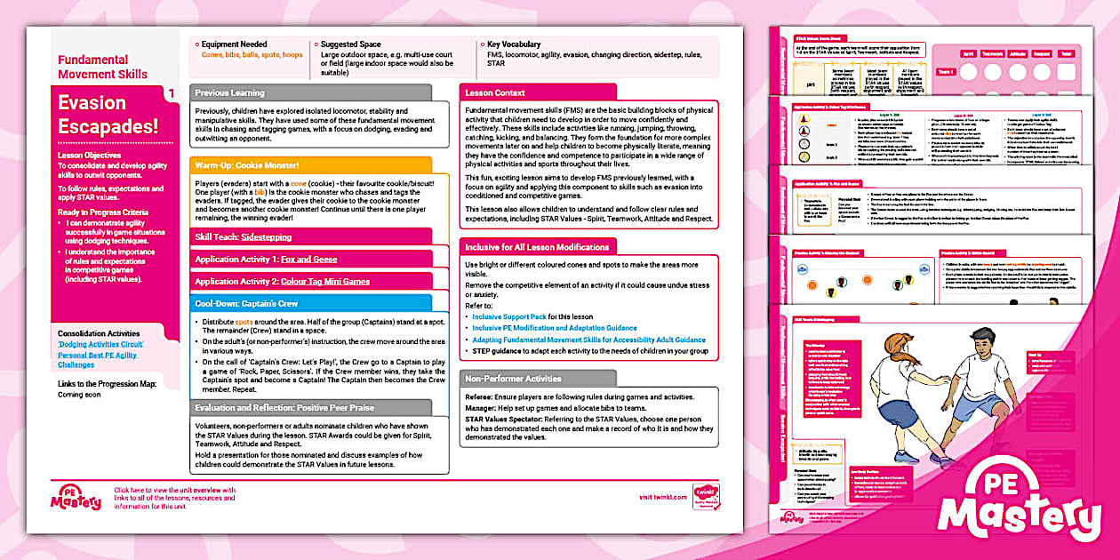 PE Mastery: Year 5 FMS Lesson 1 - Evasion Escapades!