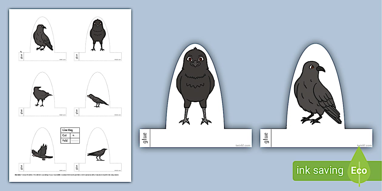 Crow Finger Puppets (teacher made) - Twinkl