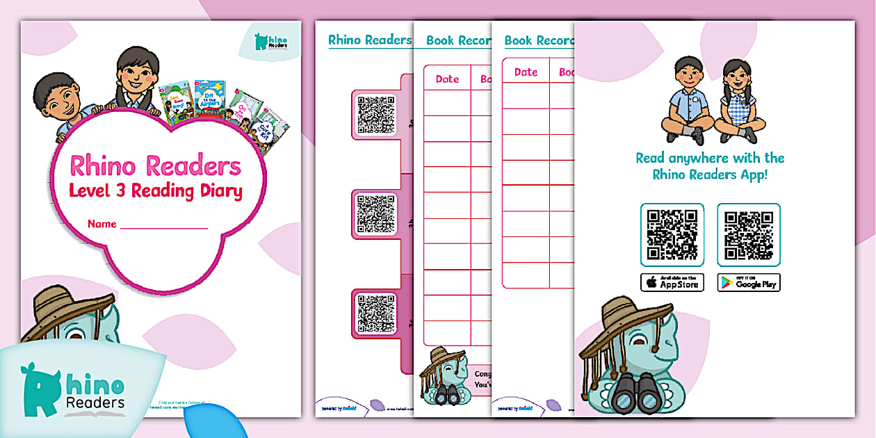 Rhino Readers Reading Diary - Level 3 (teacher made)