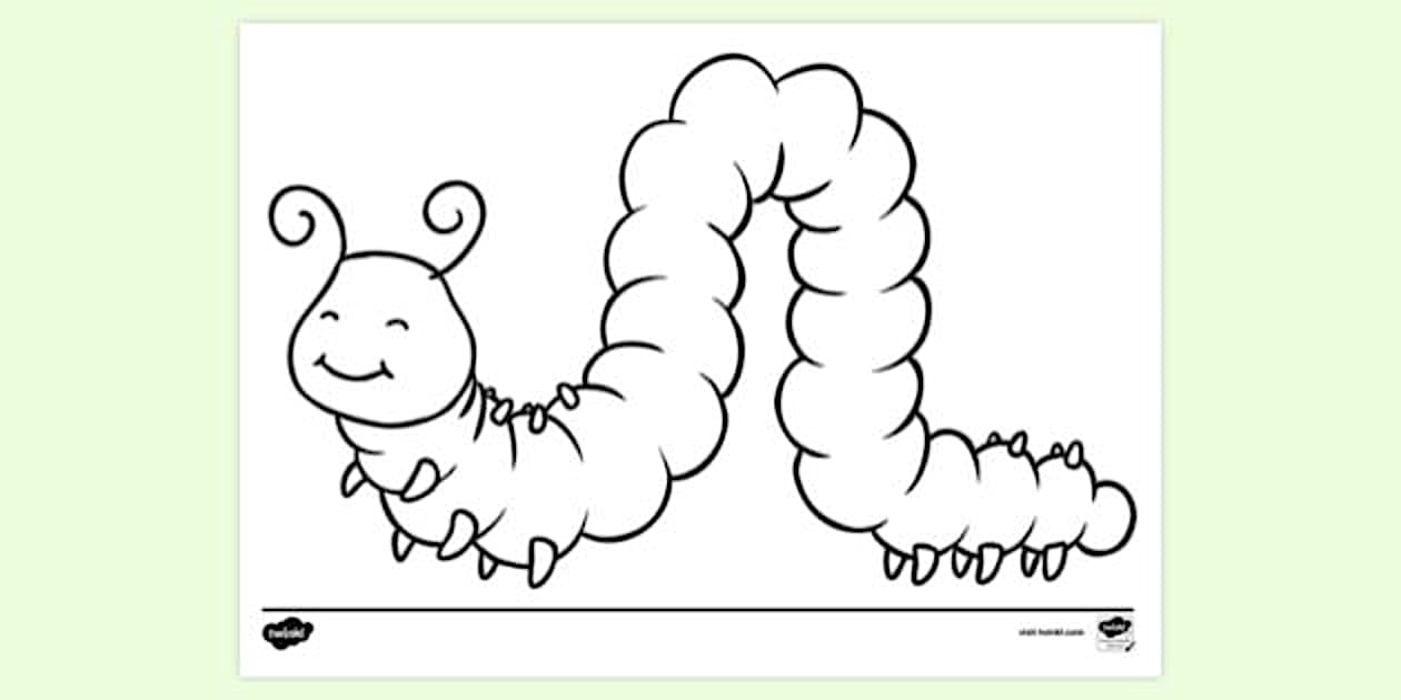 Cute Caterpillar Colouring Page | Colouring Sheets - Twinkl