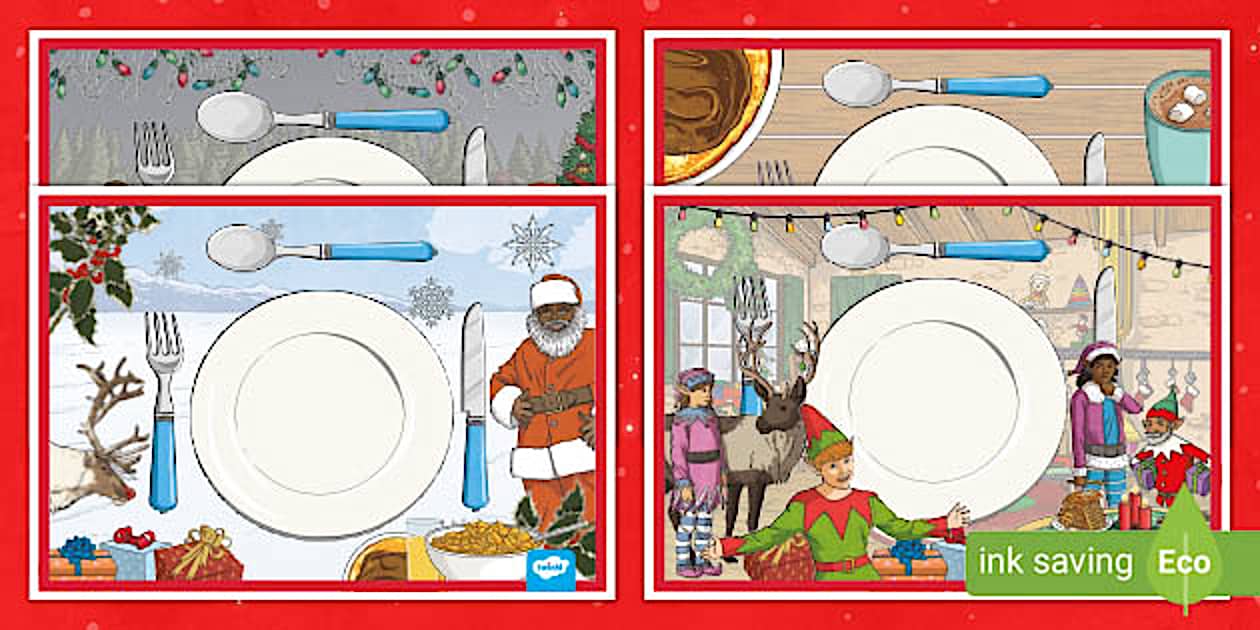 Breakfast with Santa Placemats (Teacher-Made) - Twinkl