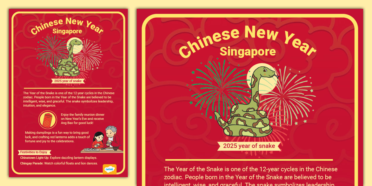 Chinese New Year Singapore 2025 Poster