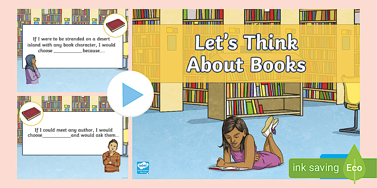 Book Talk Ideas - KS2 Let's Think About Books PowerPoint