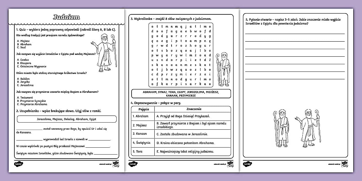 Judaizm | Historia | Karta pracy (teacher made) - Twinkl