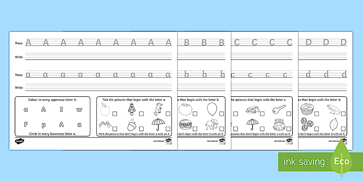 VIC Alphabet Practise Worksheet (teacher made) - Twinkl