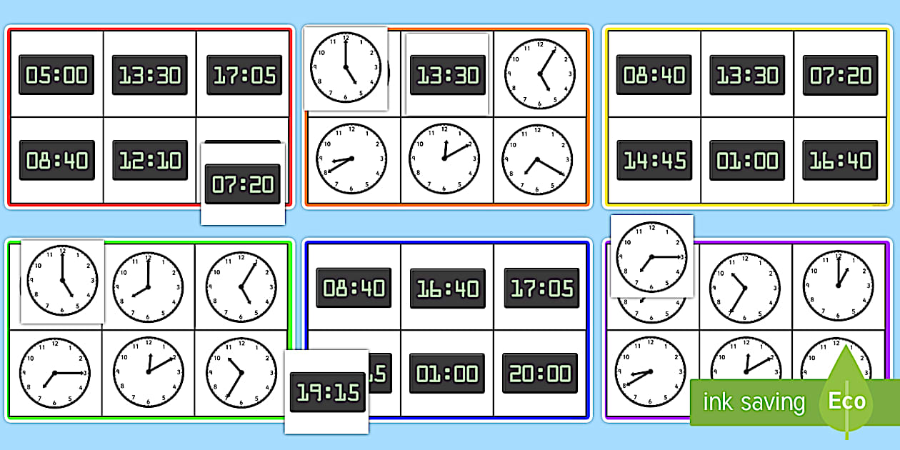 Analogue And Digital Times Bingo (teacher made) - Twinkl