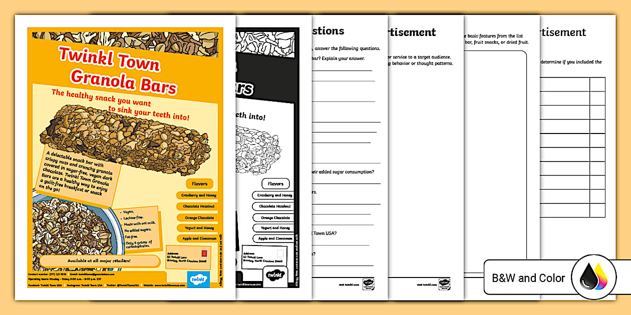 Make Your Own Advertisement Worksheet (teacher made)