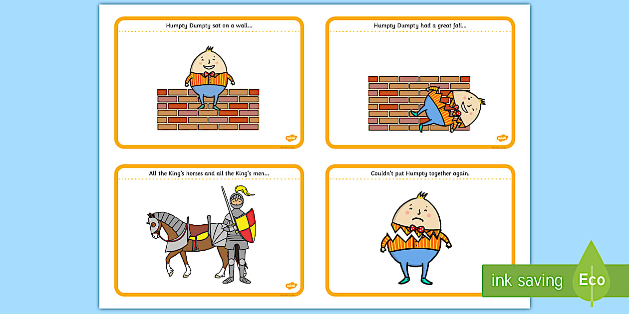 Humpty Dumpty Sequencing Cards | Twinkl EYFS | Nursery Rhyme