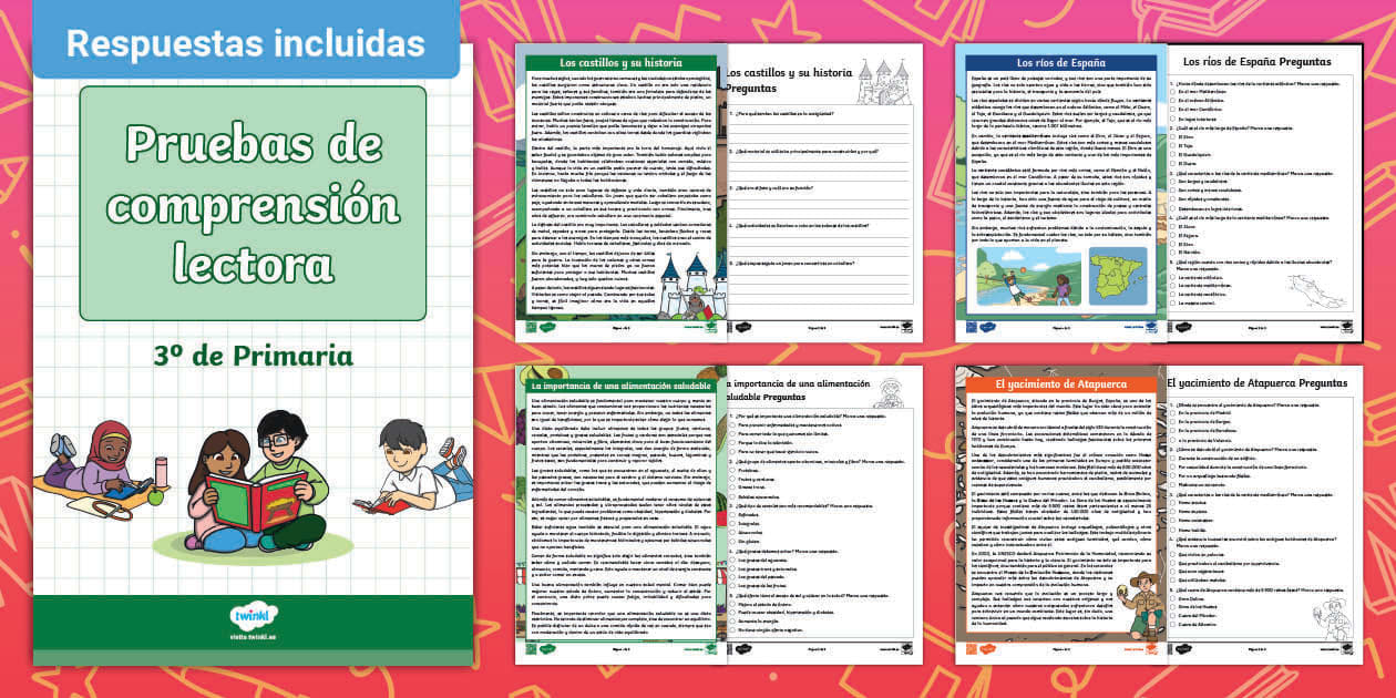 Cuadernillo: Pruebas de comprensión lectora - 3º de Primaria