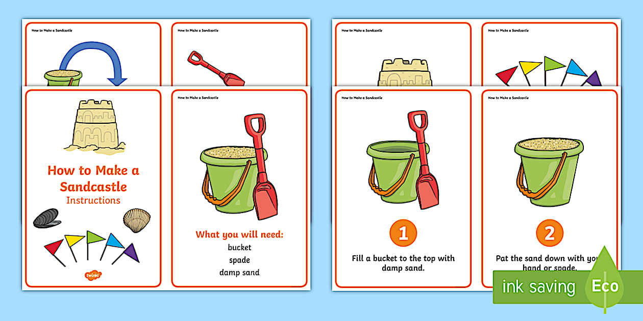 How to Make a Sandcastle Step-by-Step Instructions - Twinkl