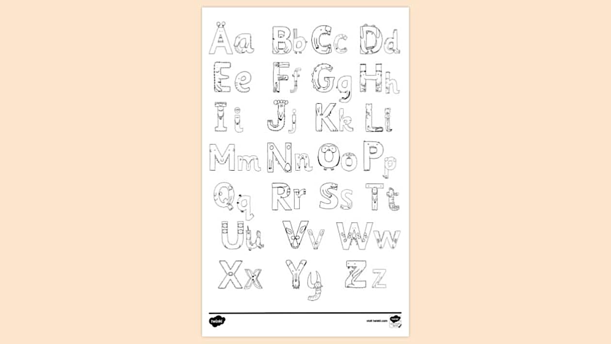 Free Printable Alphabet Page Colouring | Colouring Sheets
