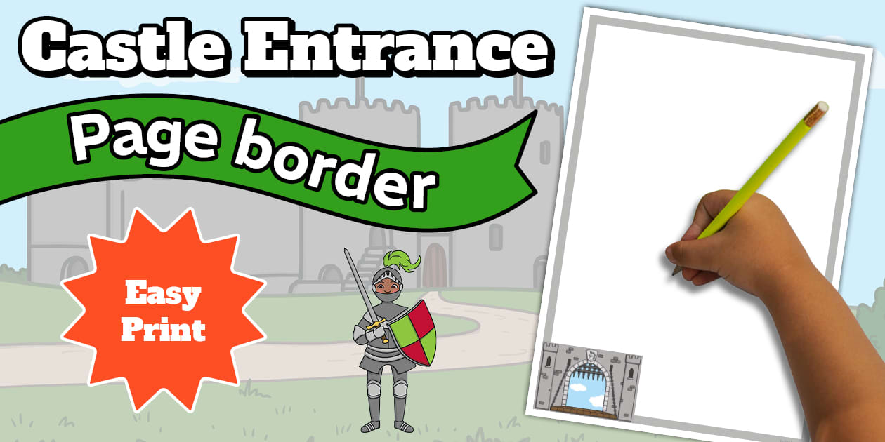 Castle Entrance Page Border (Hecho por educadores) - Twinkl