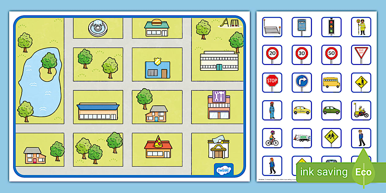 Blank Town Map Template | Build a Town | Twinkl - Twinkl