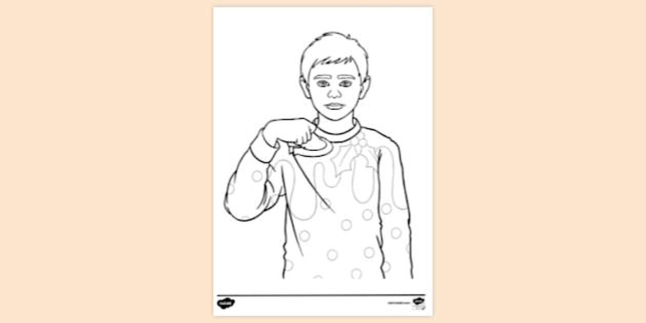 BSL Bell Colouring | Colouring Sheet (teacher made) - Twinkl